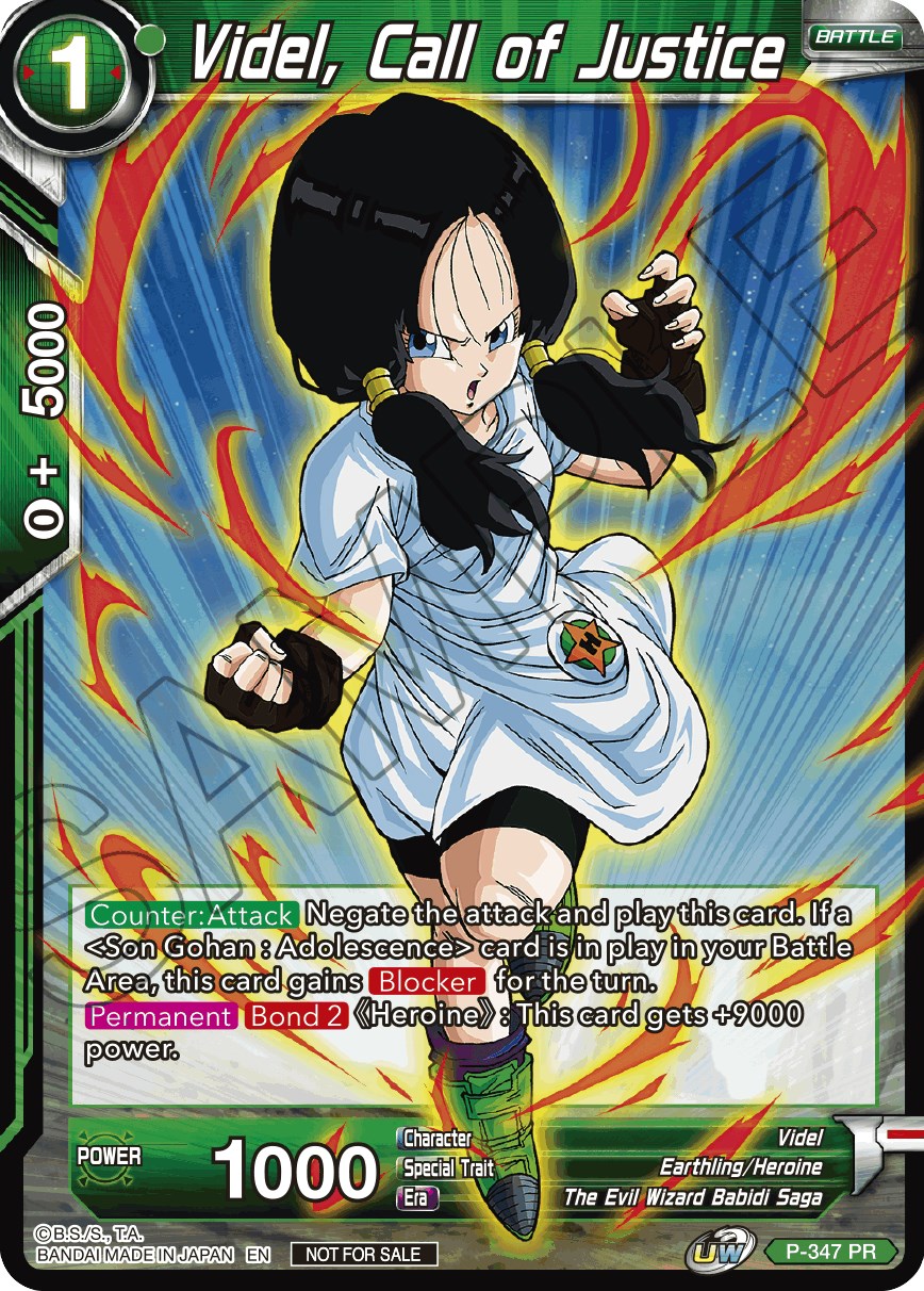 Videl, Call of Justice - Tournament Promotion Cards - Dragon Ball Super ...