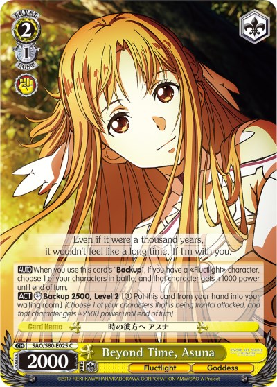 Beyond Time, Asuna - Sword Art Online -Alicization- Vol.2 - Weiss Schwarz
