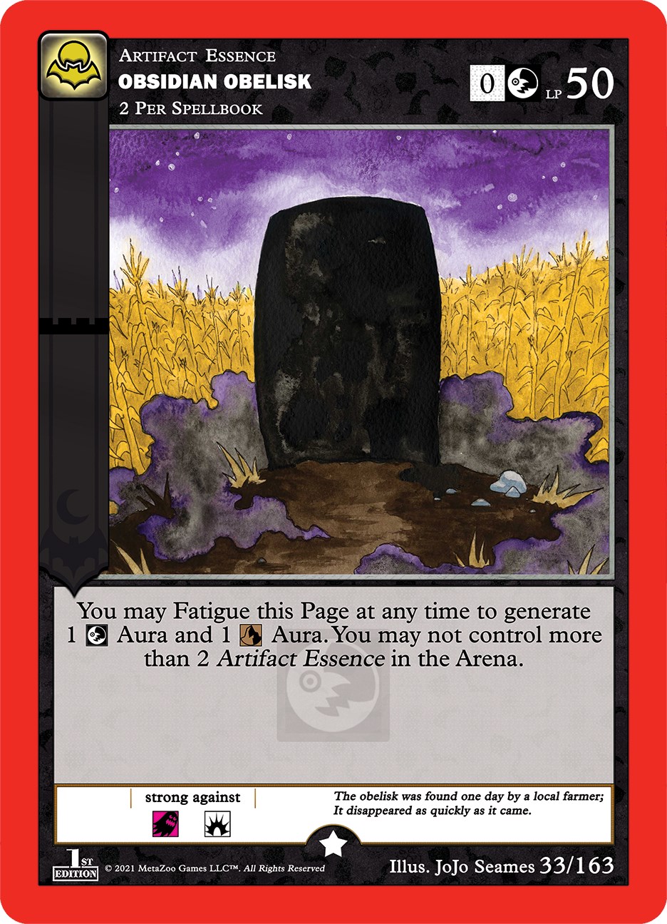 Obsidian Obelisk - Nightfall: First Edition - MetaZoo