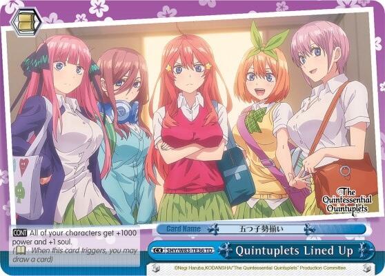 Quintuplets Lined Up (Blue) - The Quintessential Quintuplets - Weiss ...