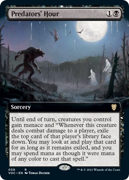 Predators' Hour (Extended Art) - Commander: Innistrad: Crimson Vow ...