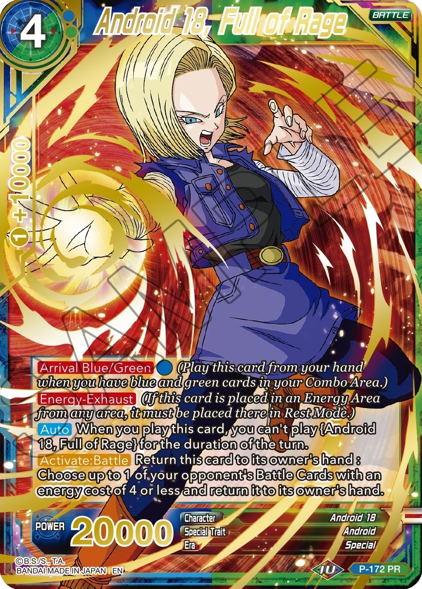 Android 18, Full of Rage (Gold Stamped) - Mythic Booster - Dragon Ball ...