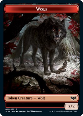 Wolf Token (011) - Innistrad: Crimson Vow - Magic: The Gathering