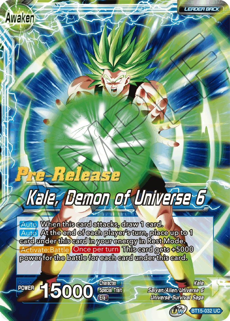 Kale // Kale, Demon of Universe 6 - Saiyan Showdown Pre-Release Cards ...