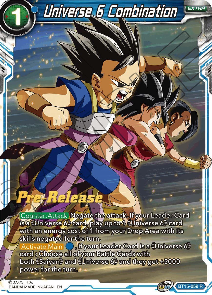 Universe 6 Combination - Saiyan Showdown Pre-Release Cards - Dragon ...