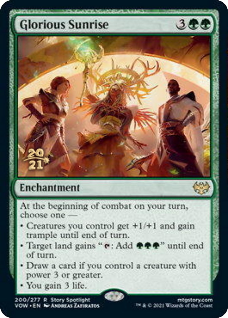 Glorious Sunrise - Prerelease Cards - Magic: The Gathering
