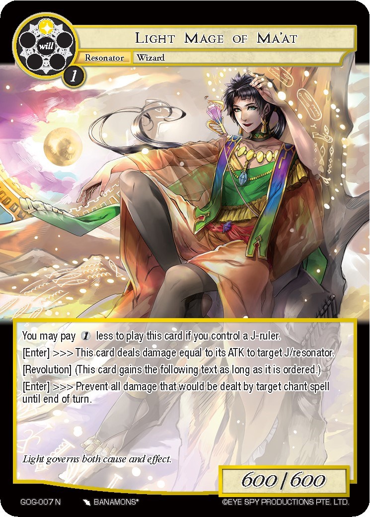 Light Mage of Ma'at - Game of Gods - Force of Will