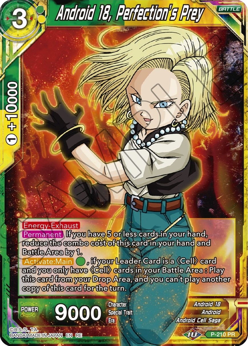 Android 18, Perfection's Prey - Mythic Booster - Dragon Ball Super: Masters