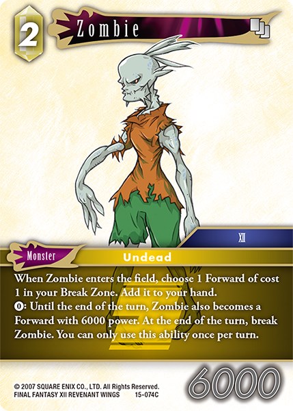 Zombie - Crystal Dominion - Final Fantasy TCG