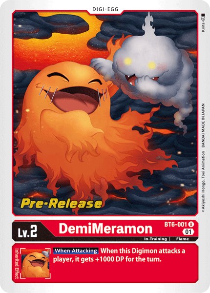 DemiMeramon - Double Diamond Pre-Release Cards - Digimon Card Game