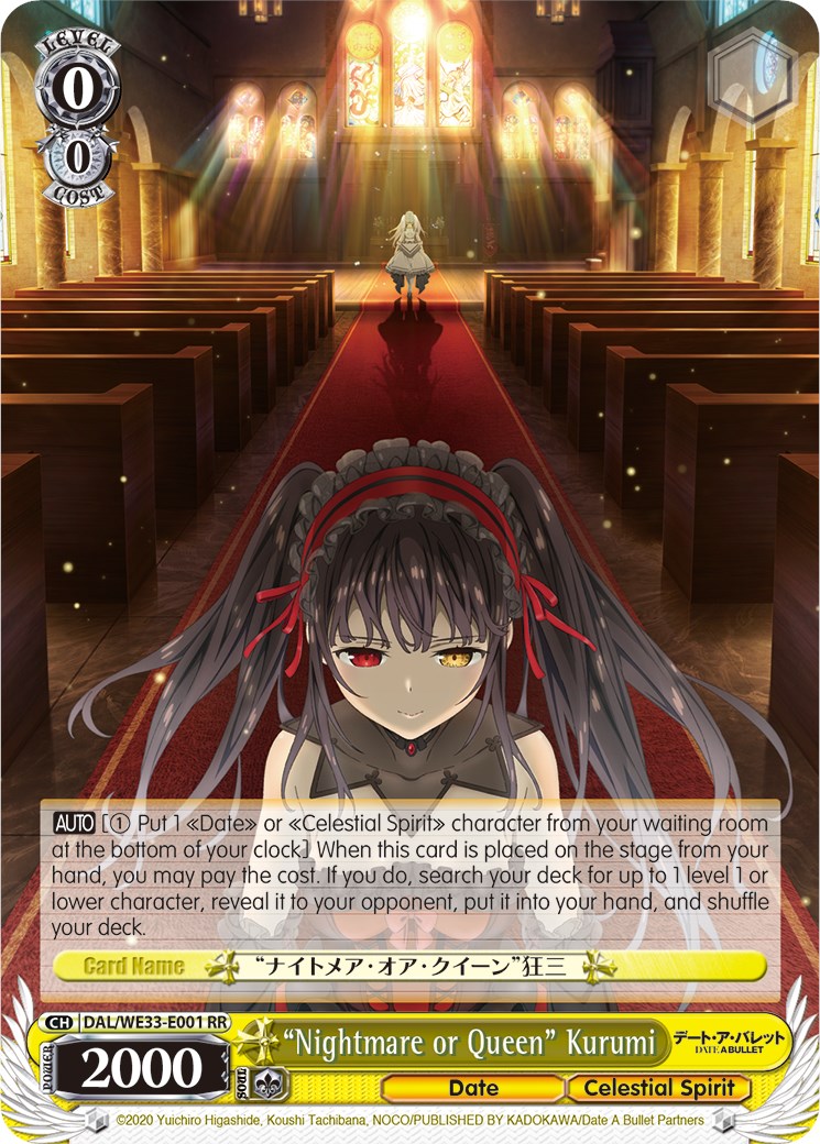"Nightmare or Queen" Kurumi - Date A Bullet - Weiss Schwarz