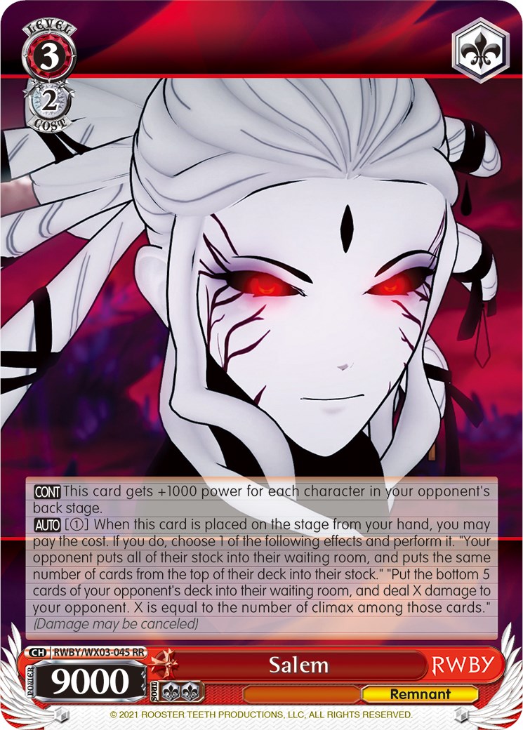 Salem - RWBY - Weiss Schwarz