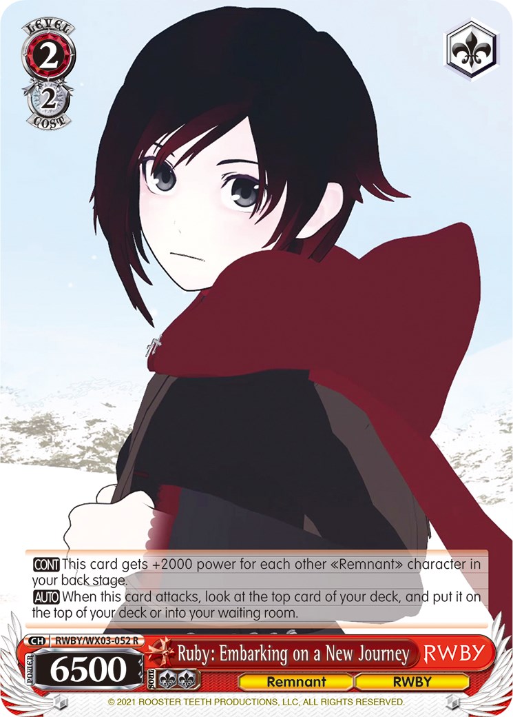Ruby: Embarking on a New Journey - RWBY - Weiss Schwarz