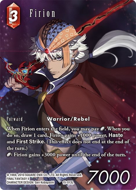 Firion (Full Art) - Crystal Dominion - Final Fantasy TCG