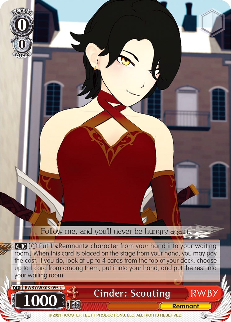 Cinder: Scouting - RWBY - Weiss Schwarz
