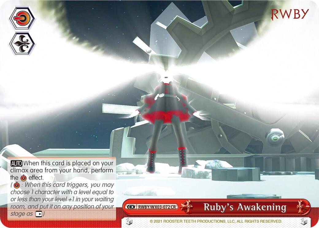 Ruby's Awakening - RWBY - Weiss Schwarz