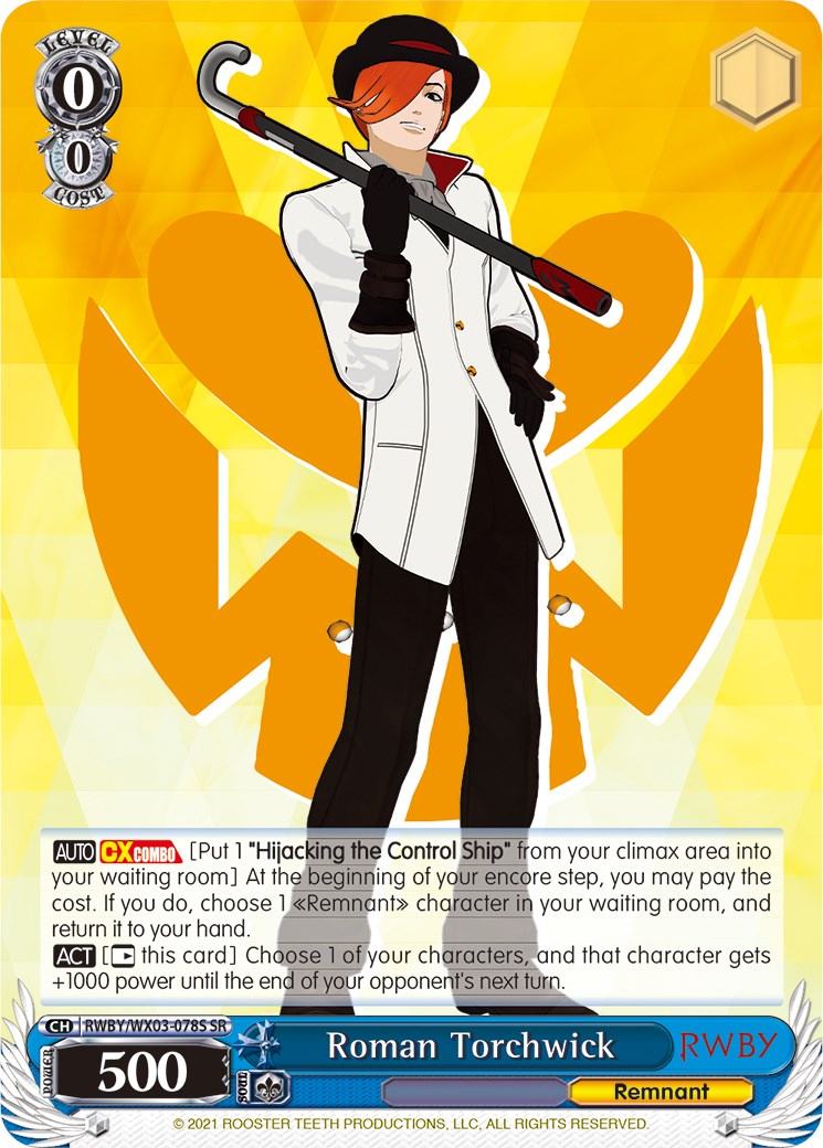 Roman Torchwick (SR) - RWBY - Weiss Schwarz
