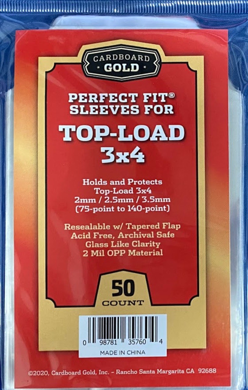 Perfect Fit Sleeves for 3x4 Toploaders [75pt to 140pt] (50-Count ...