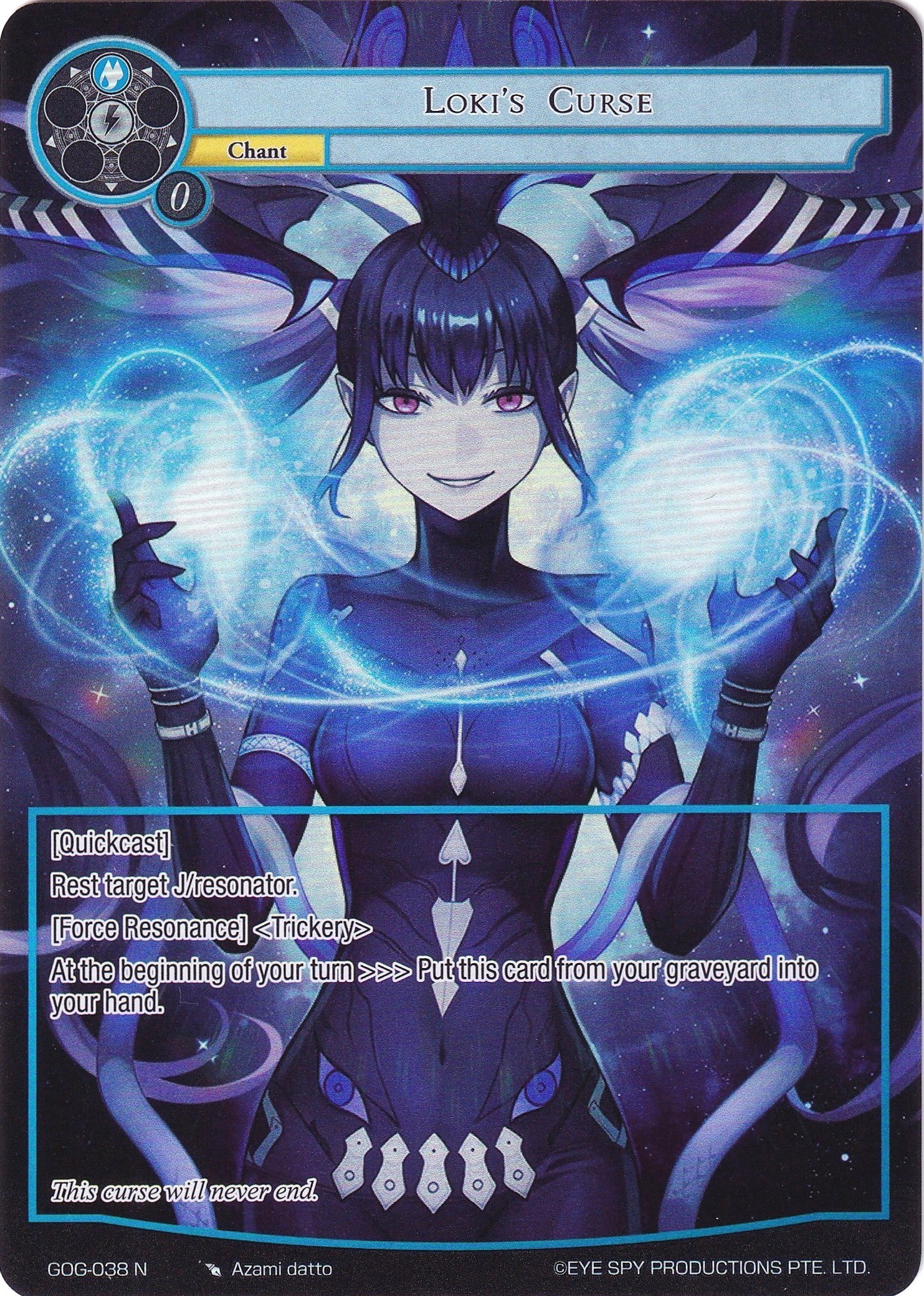 Loki's Curse (Full Art) - Game of Gods - Force of Will