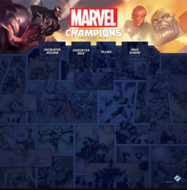 Marvel 1-4 Player Game Mat - Marvel Champions Official Game Mats - Playmats