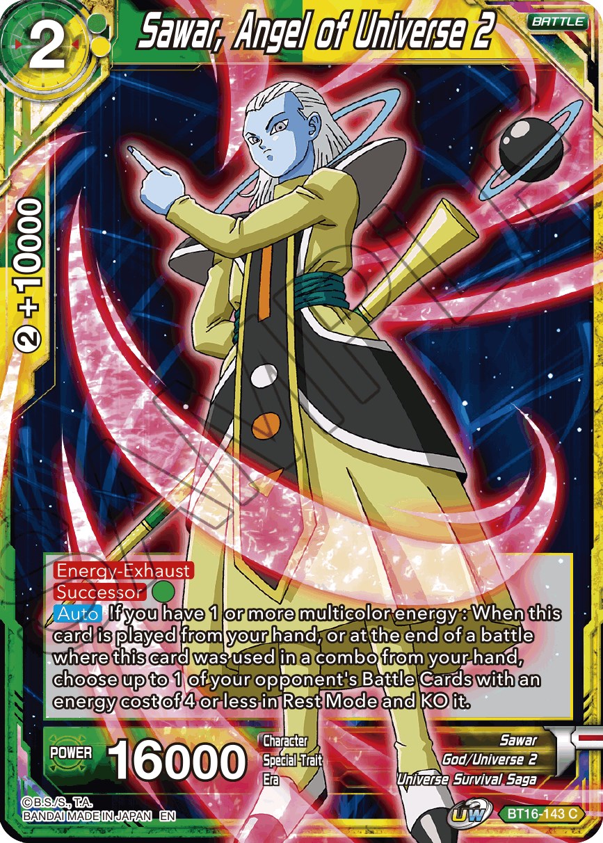 Sawar, Angel of Universe 2 - Realm of the Gods - Dragon Ball Super CCG