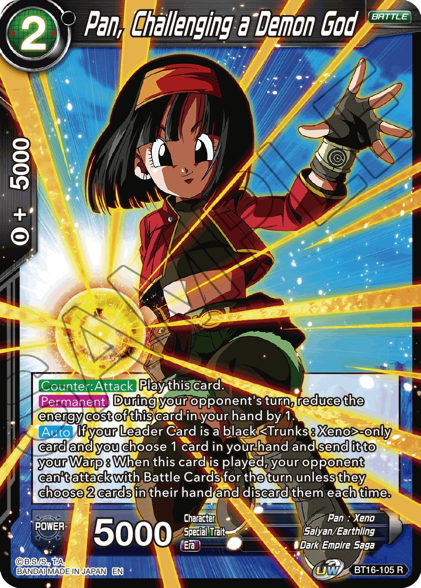 Pan, Challenging a Demon God - Realm of the Gods - Dragon Ball Super CCG