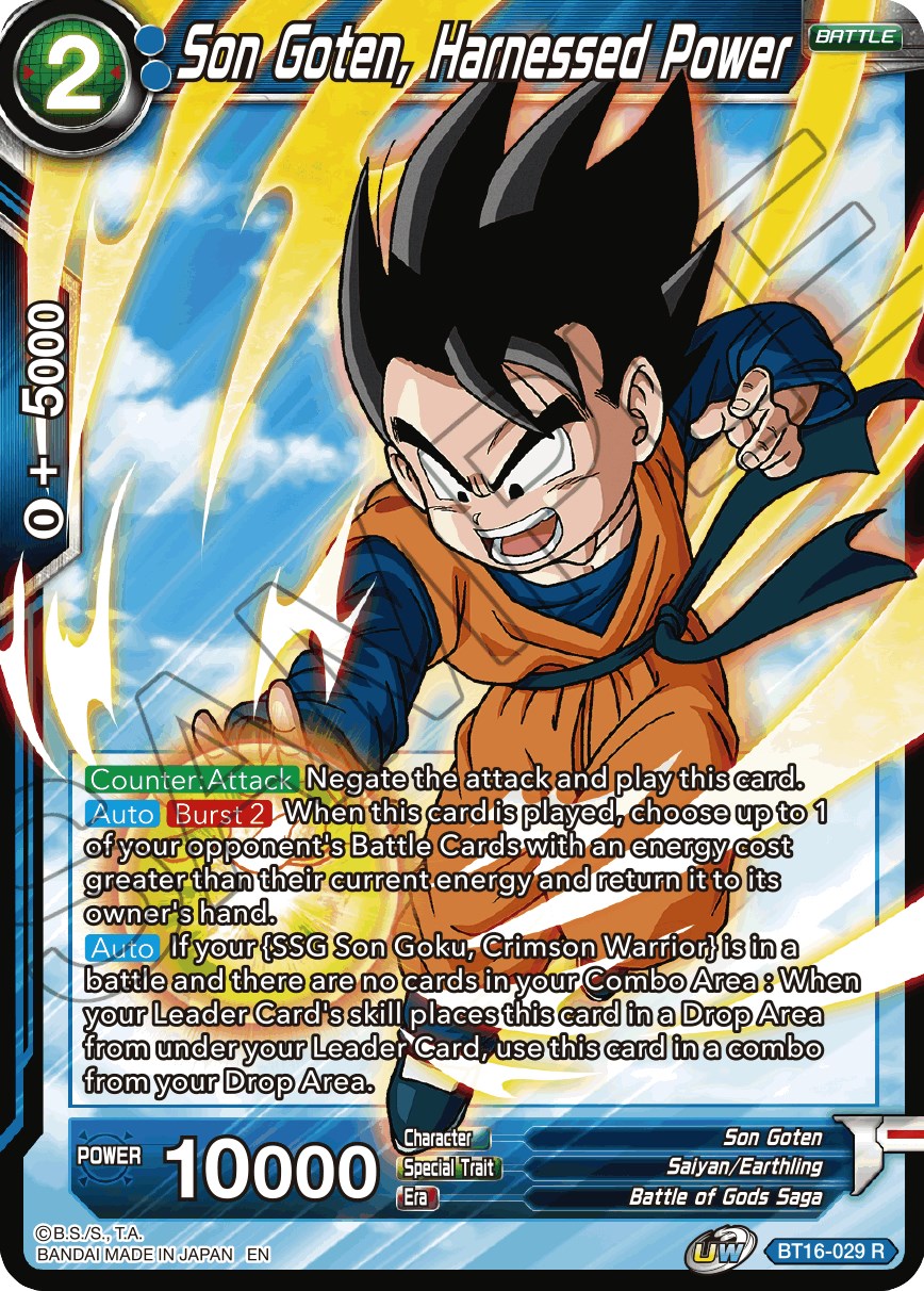 Son Goten, Harnessed Power - Realm of the Gods - Dragon Ball Super CCG