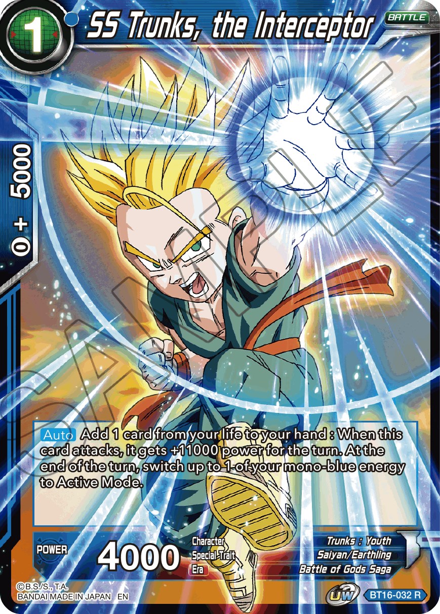 SS Trunks, the Interceptor - Realm of the Gods - Dragon Ball Super CCG