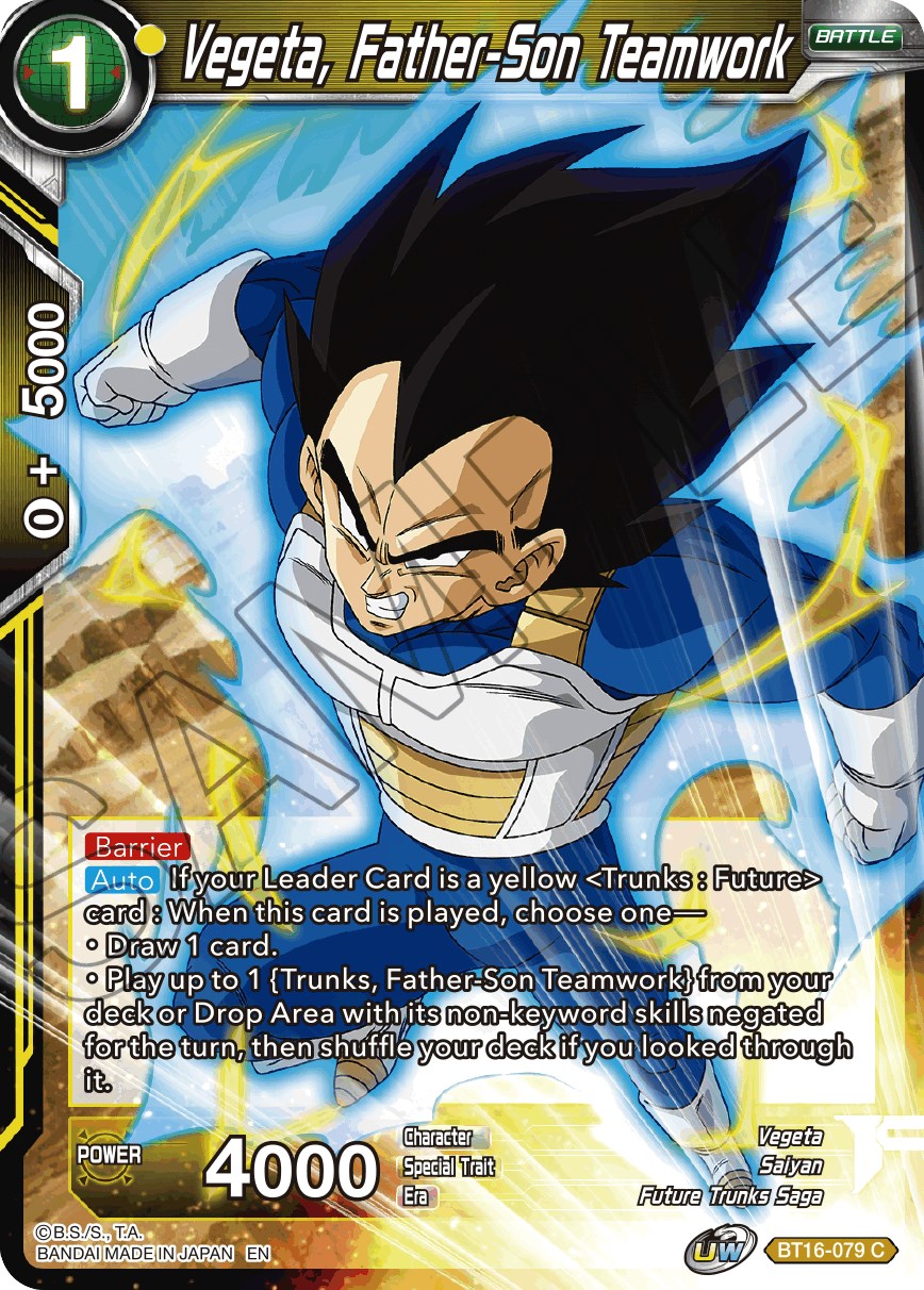 Vegeta, Father-Son Teamwork - Realm of the Gods - Dragon Ball Super CCG