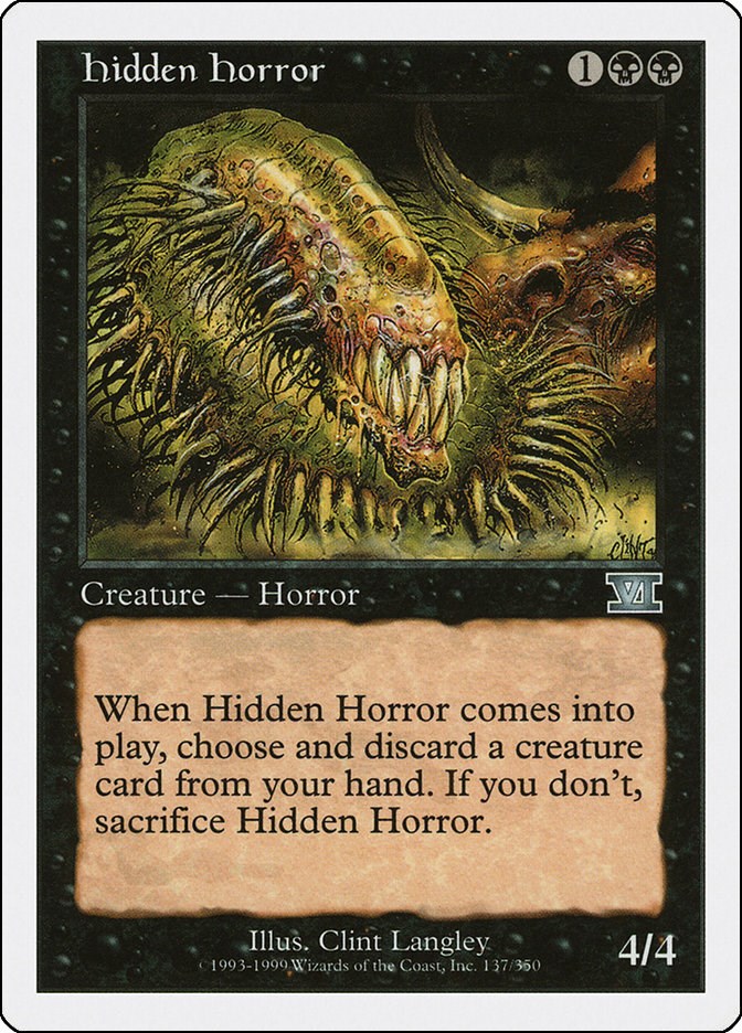 Hidden Horror - Classic Sixth Edition - Magic: The Gathering