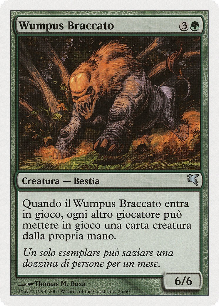 Hunted Wumpus (Italian) - "Wumpus Braccato" - Magic Encyclopedia 2005 ...
