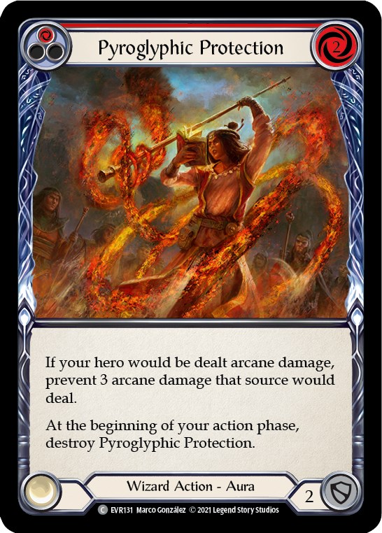 Pyroglyphic Protection (Red) - Everfest - Flesh and Blood TCG