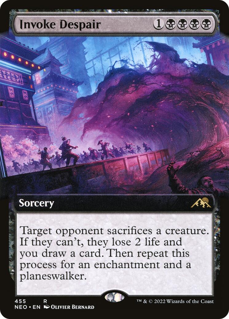 Invoke Despair (Extended Art) - Kamigawa: Neon Dynasty - Magic: The Gathering