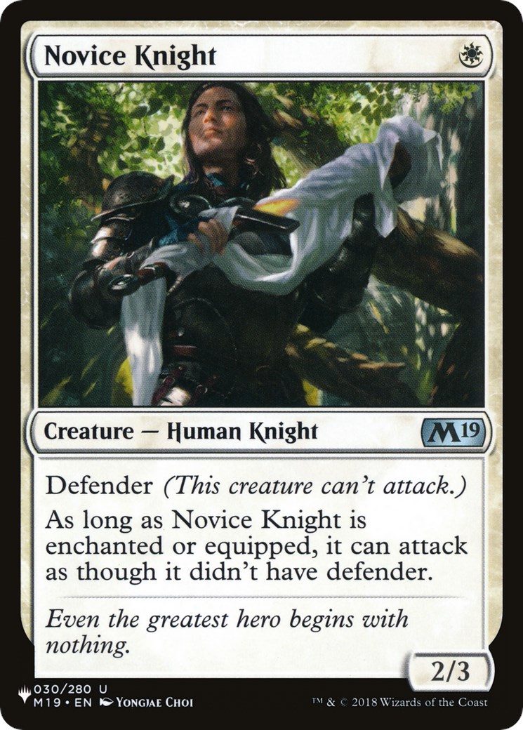 Novice Knight - The List Reprints - Magic: The Gathering