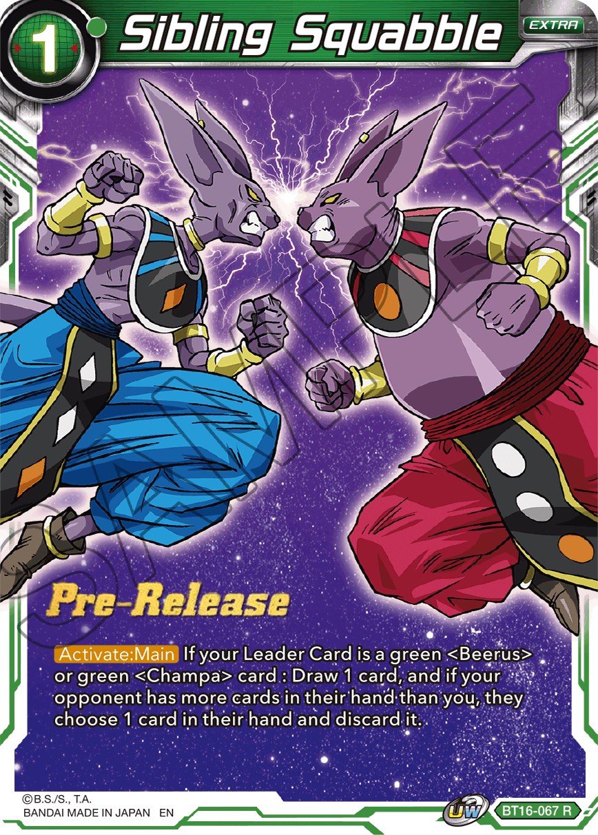 Sibling Squabble - Realm of the Gods Pre-Release Cards - Dragon Ball ...
