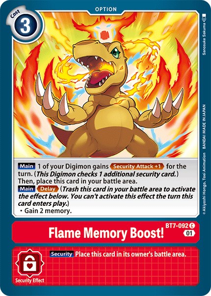 Flame Memory Boost! - Next Adventure - Digimon Card Game