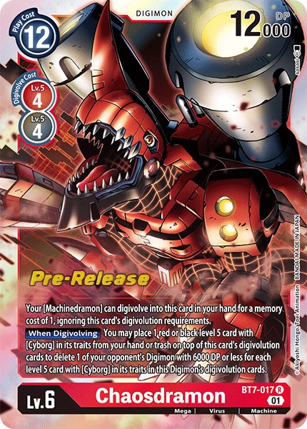 Chaosdramon - Next Adventure Pre-Release Cards - Digimon Card Game