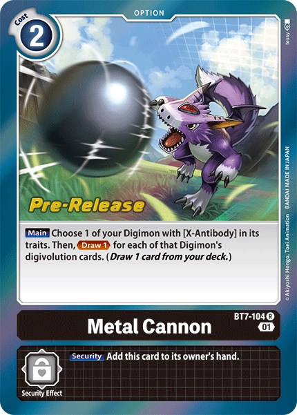 Metal Cannon - Next Adventure Pre-Release Cards - Digimon Card Game