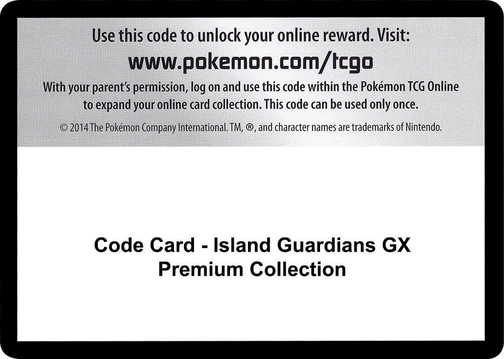Code Card - Island Guardians GX Premium Collection - SM - Lost Thunder ...