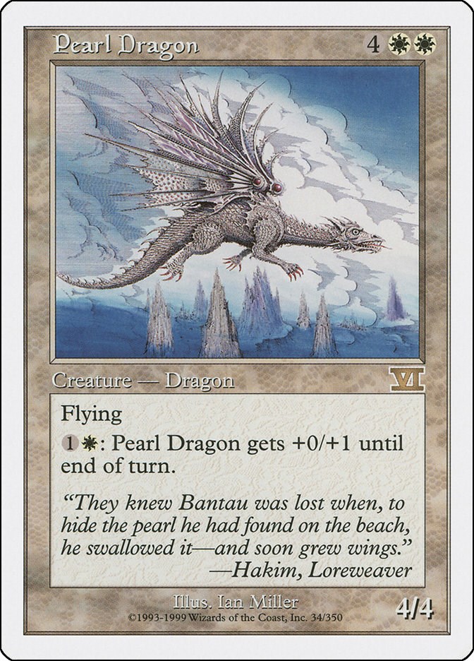 Pearl Dragon - Classic Sixth Edition - Magic: The Gathering