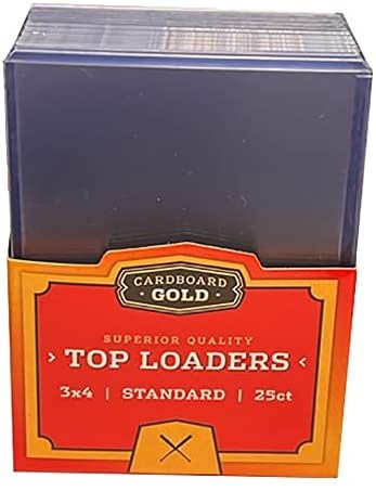 3"X4" Clear Standard Toploaders (25-Count) - Cardboard Gold Toploaders ...