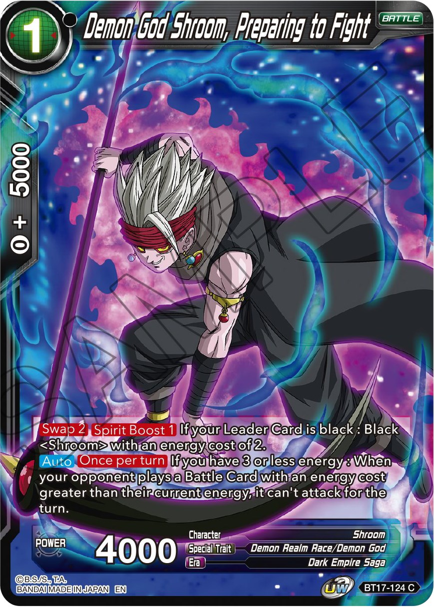 Demon God Shroom, Preparing to Fight - Ultimate Squad - Dragon Ball ...