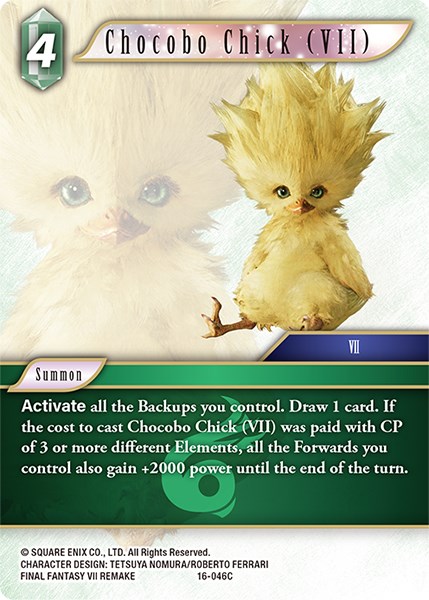 Chocobo Chick (VII) - Emissaries of Light - Final Fantasy TCG