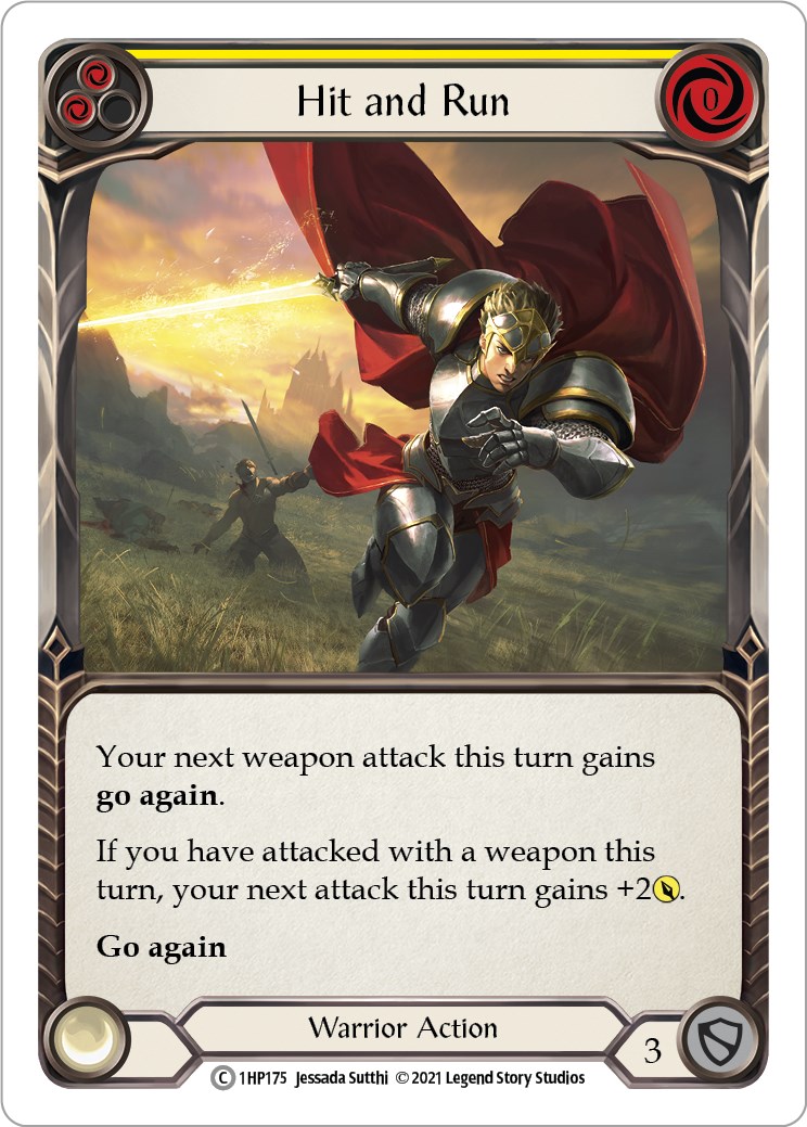 Hit and Run (Yellow) - History Pack Vol.1 - Flesh and Blood TCG