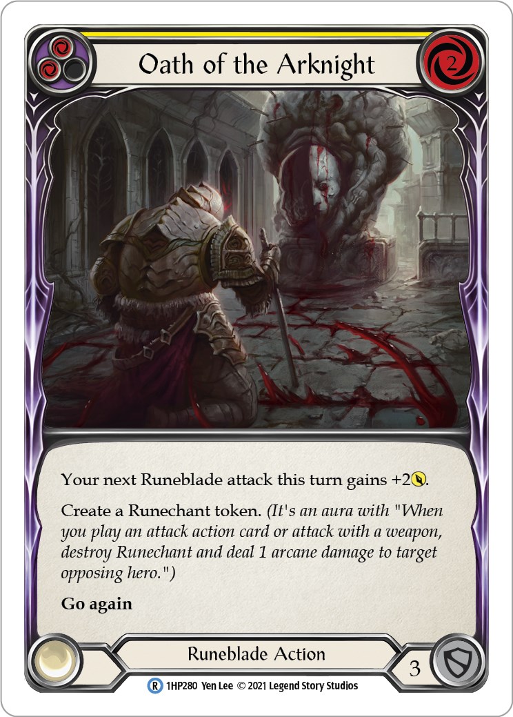 Oath of the Arknight (Yellow) - History Pack Vol.1 - Flesh and Blood TCG