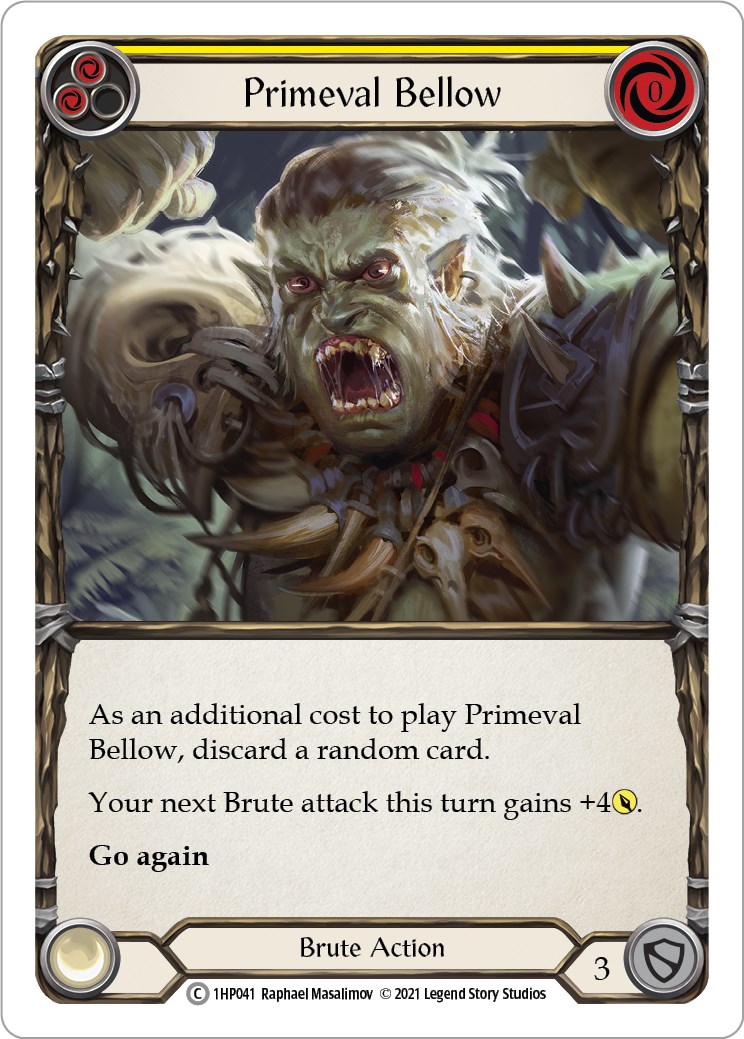 Primeval Bellow (Yellow) - History Pack Vol.1 - Flesh and Blood TCG