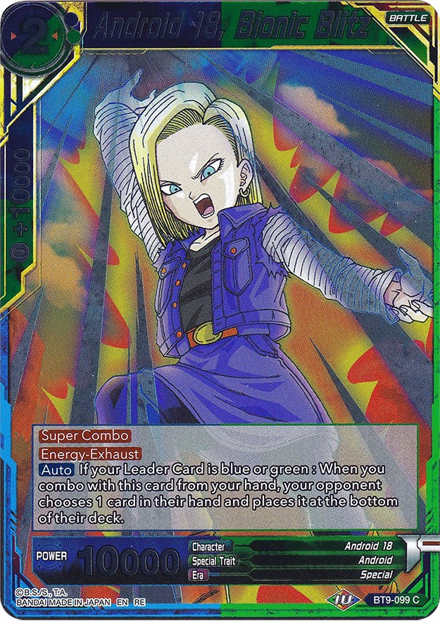 Android 18, Bionic Blitz - Expansion Deck Box Set 20: Ultimate Deck 2022 - Dragon Ball Super ...