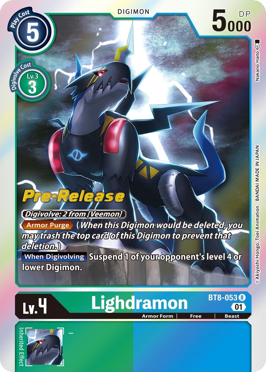 Lighdramon - New Awakening Pre-Release Cards - Digimon Card Game