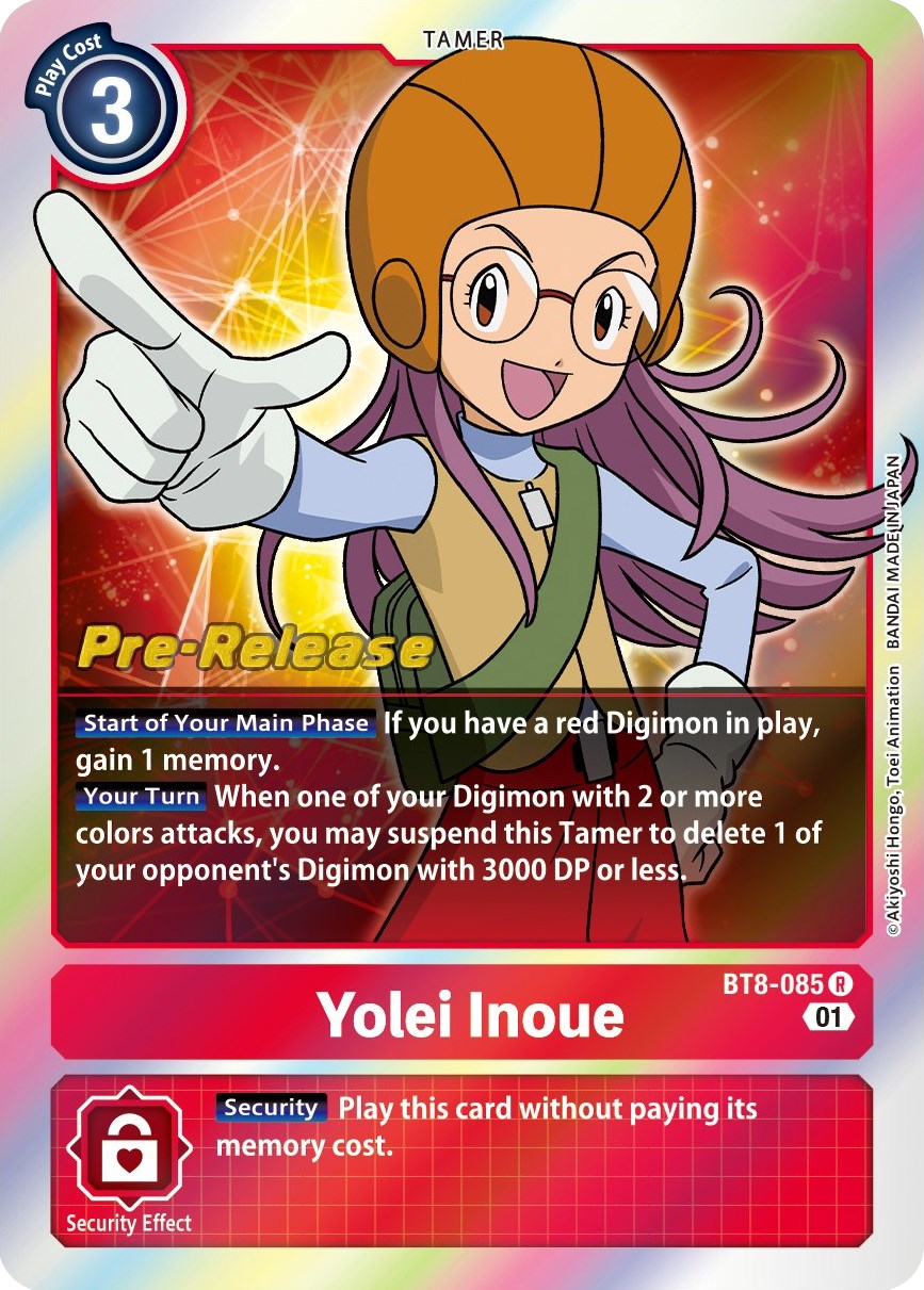 Yolei Inoue - New Awakening Pre-Release Cards - Digimon Card Game