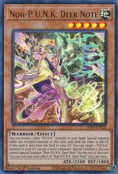 Noh-P.U.N.K. Deer Note - Dimension Force - YuGiOh